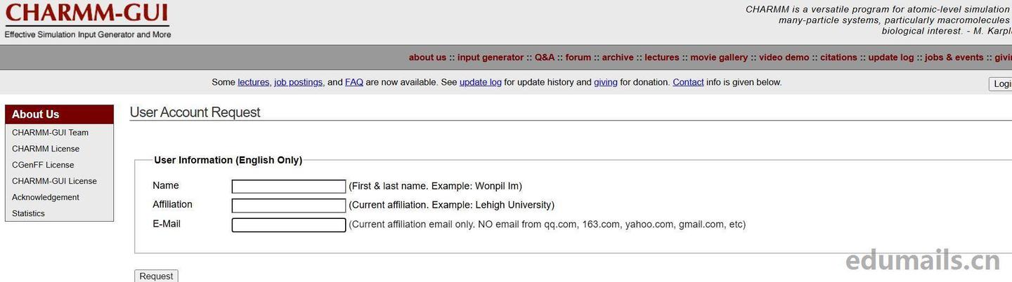 【必看！CHARMM-GUI分子动力学网站学术邮箱免费注册申请教程】🌟 - 知乎
