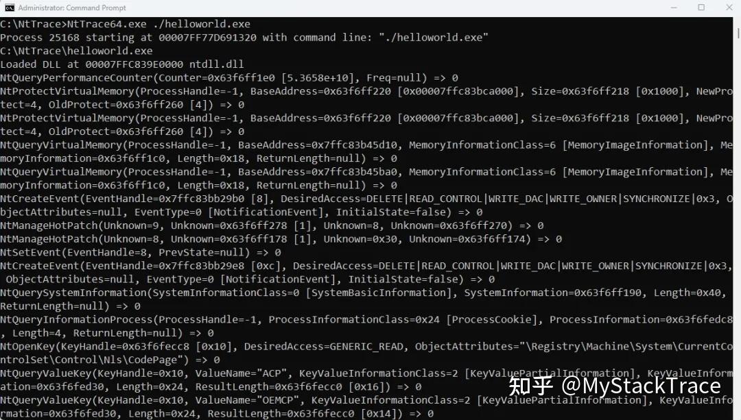 NtTrace: Windows 版的 strace - 知乎