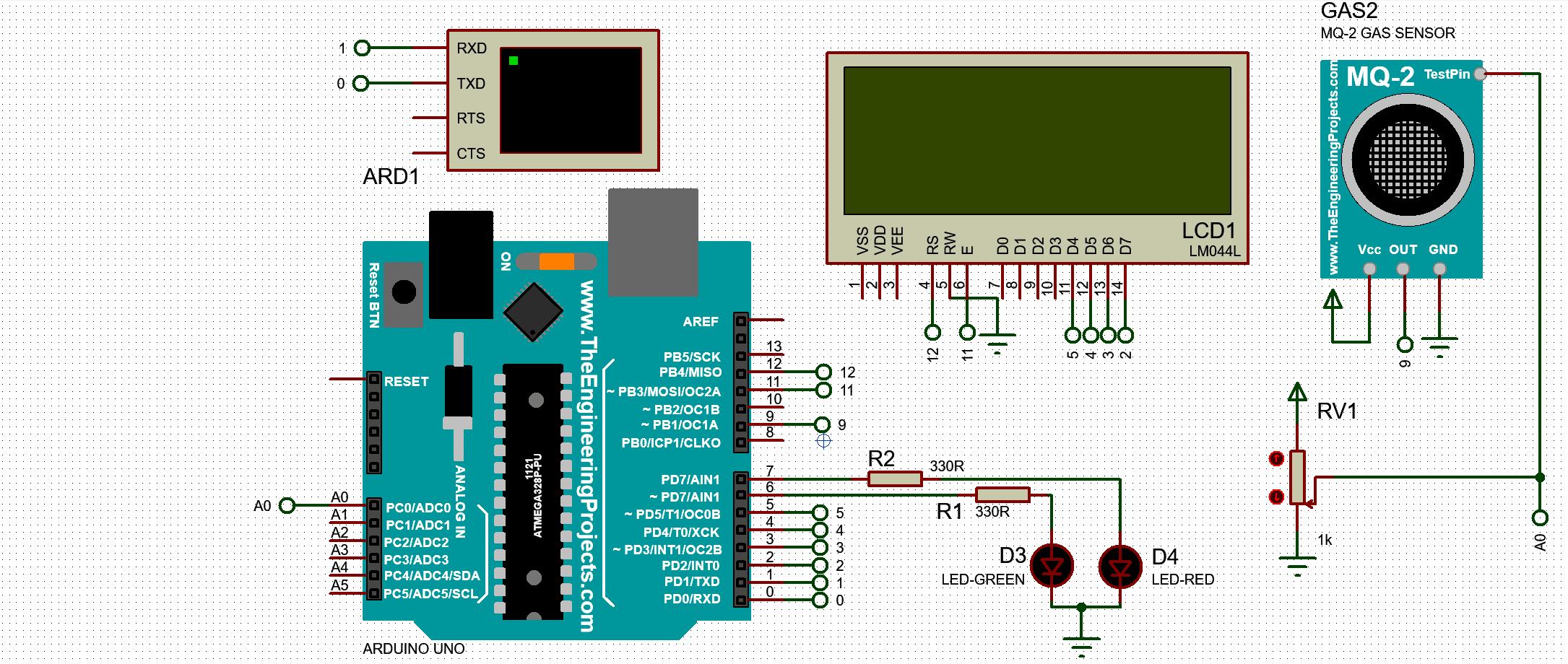 Proteus仿真-MQ-2气体传感器检测与液晶显示实验 - 知乎