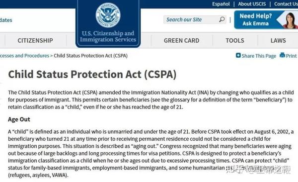 移民美国：儿童超龄保护CSPA法详解--附材料清单 - 知乎