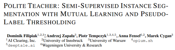 POLITE TEACHER：基于互学习和伪标签阈值的半监督实例分割 - 知乎