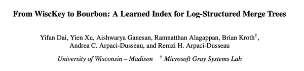 浅析LSM-tree(WiscKey, Bourbon, Rum) - 知乎