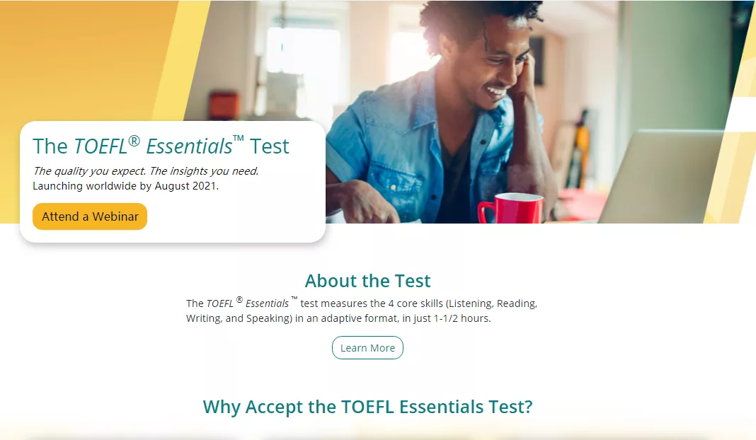 重磅！ETS推出全新托福考试TOEFL Essentials，5月开放报名，8月首考！ - 知乎