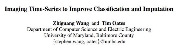两篇时间序列转成图像的论文 - 知乎
