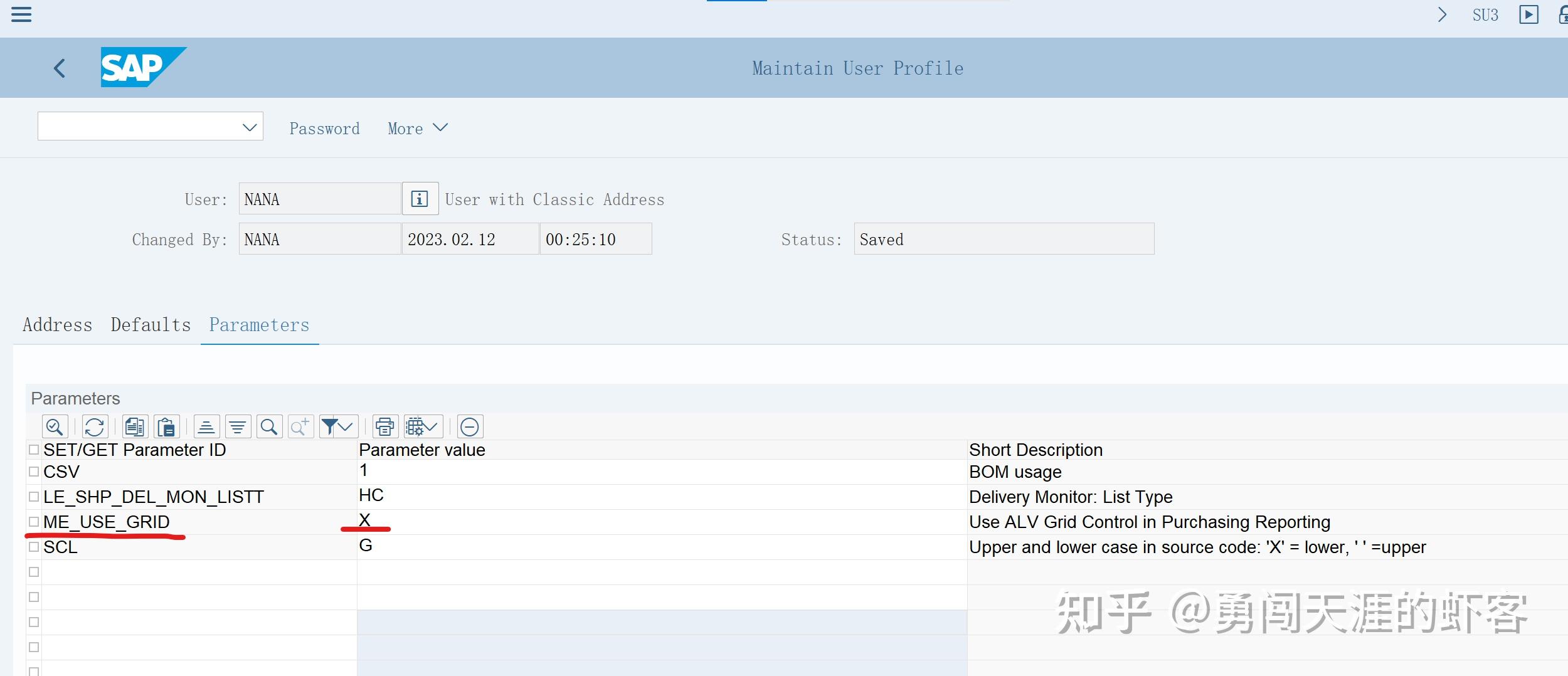 SAP MM 个人账号里参数ME_USE_GRID=‘X’不起作用？ - 知乎