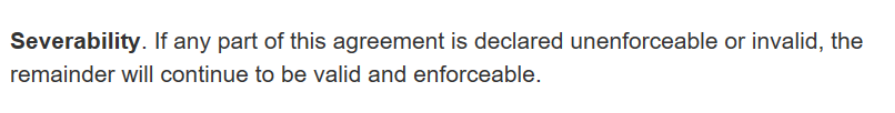 Tip 9：Severability 条款独立性 - 知乎