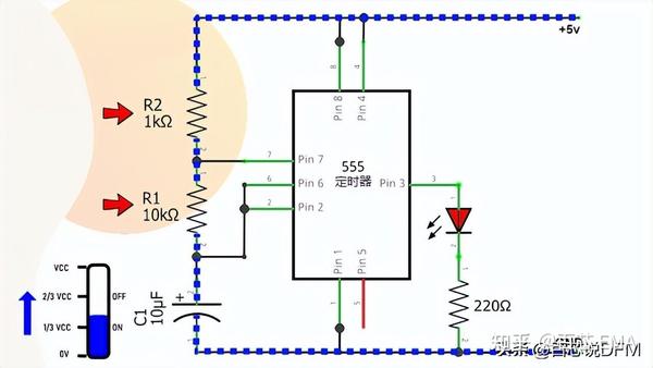 手把手教你555定时器闪光灯电路：元器件清单+工作原理详解 - 知乎