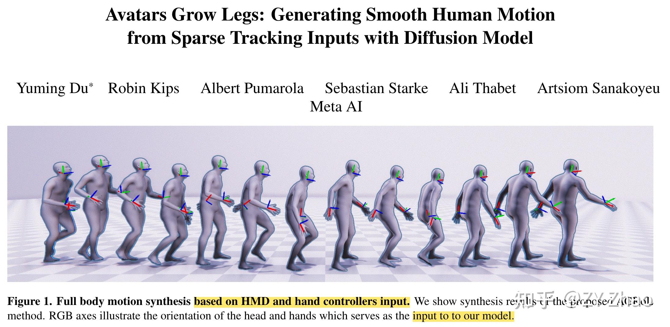 动作生成论文解读 CVPR 23'｜Avatars Grow Legs: Generating Smooth Motion from Sparse Inputs with Diffusion - 知乎