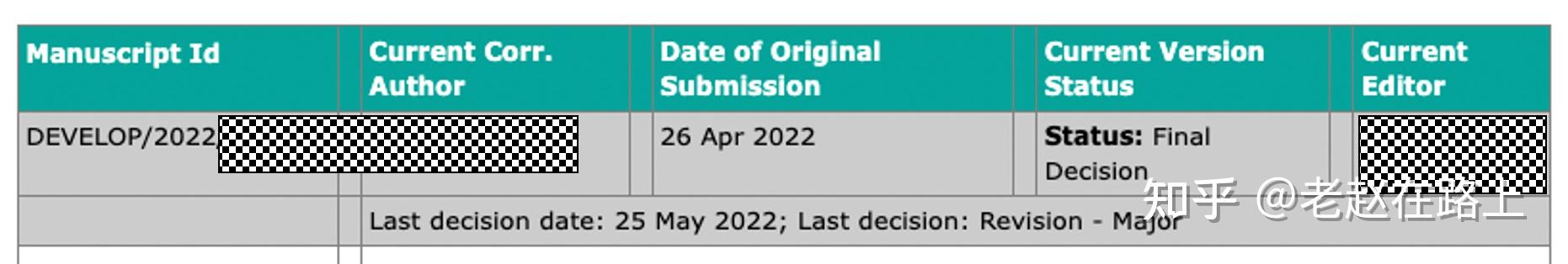 Development 投稿经历 - 知乎