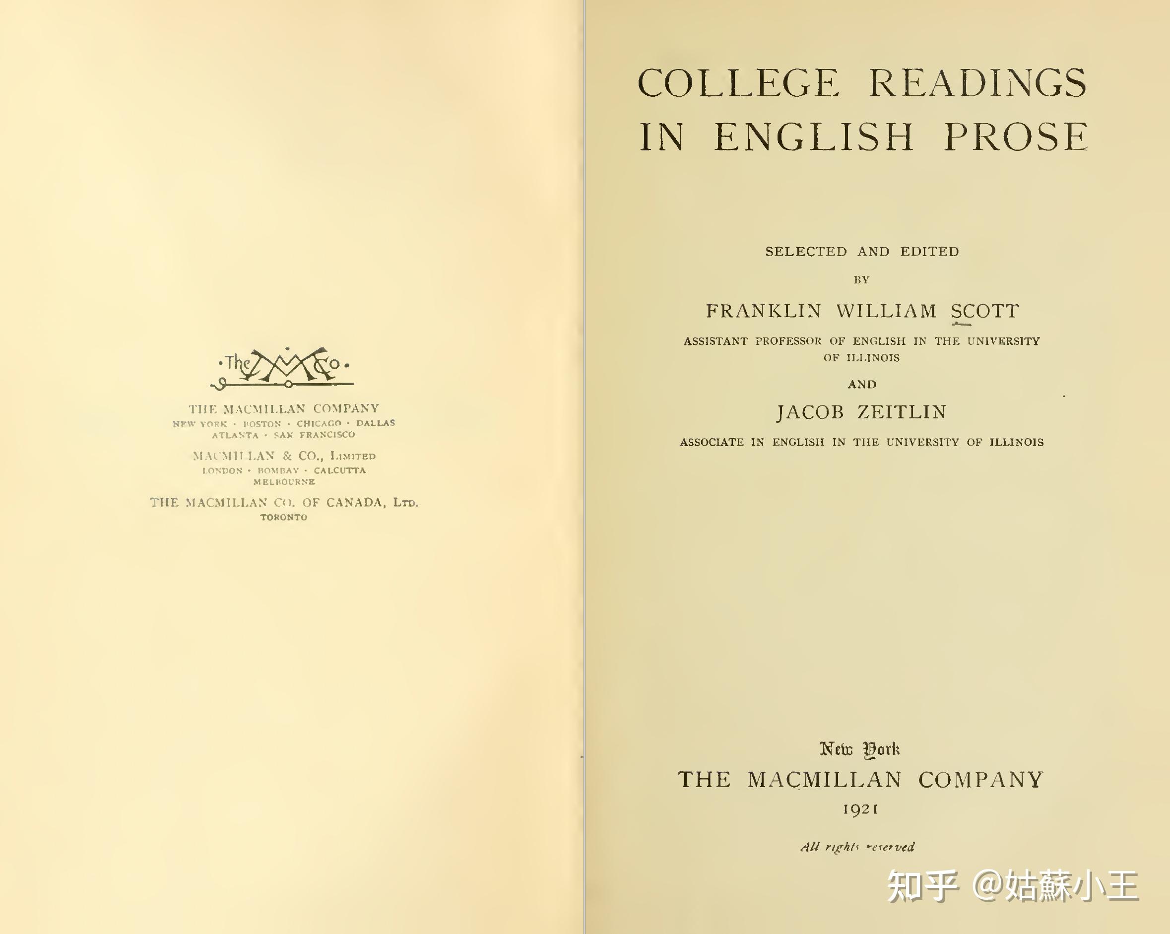 “新概念英语4”与“西南联大英文课”阅读文章来源 - 知乎