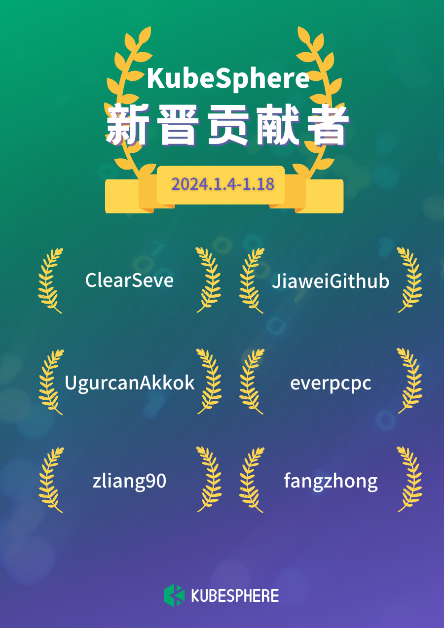 KubeSphere 社区双周报 | 2024.01.04-01.18 - 知乎