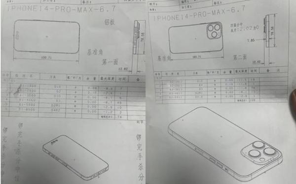 机身尺寸毫米级曝光 iPhone 14 Pro Max纯手工线稿曝光 - 知乎