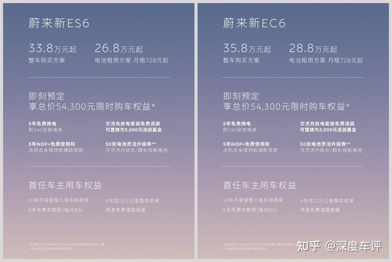 33.8万元起！蔚来新ES6/EC6售价不变，智能化升级 - 知乎