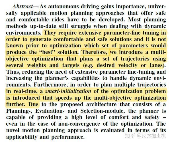 Kinodynamic Motion Planning Using Multi-Objective Optimization - 知乎