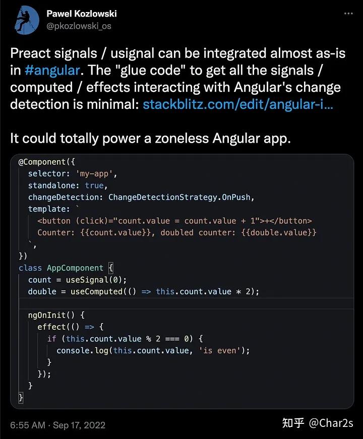 Angualr 响应性方案革新 - 基于 Signal 的细粒度响应性方案 - 知乎