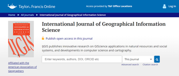 SCI期刊合集 | GIS & 遥感领域研究必读！ - 知乎