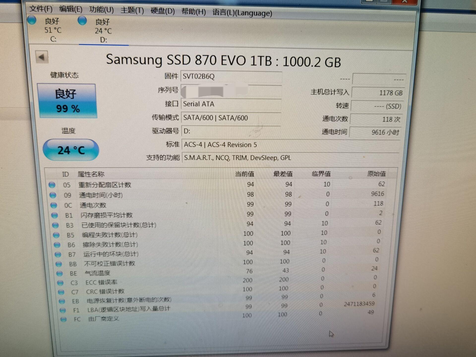 SATA也有0E故障？旧版三星870EVO数据损坏通病 - 知乎