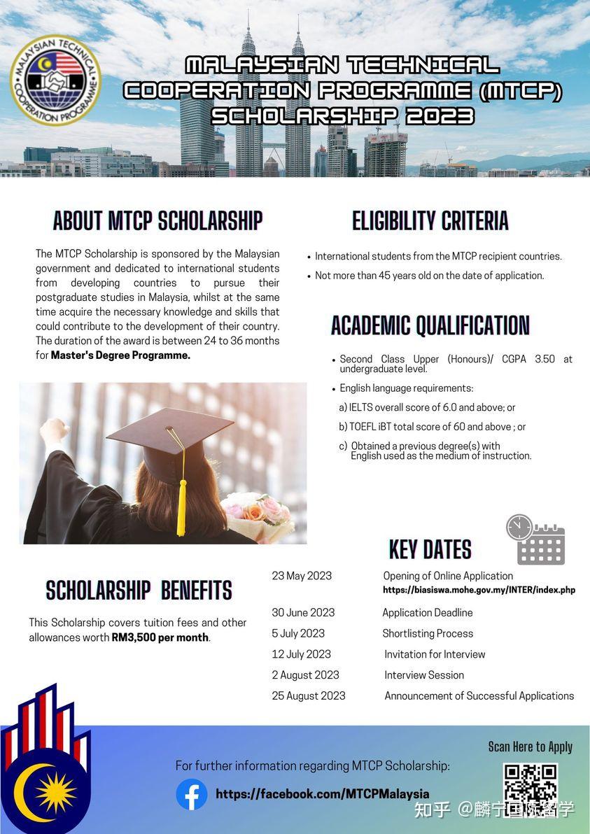 2023年马来西亚技术合作项目奖学金（MTCP）开放申请！中国学生可以申请！ - 知乎