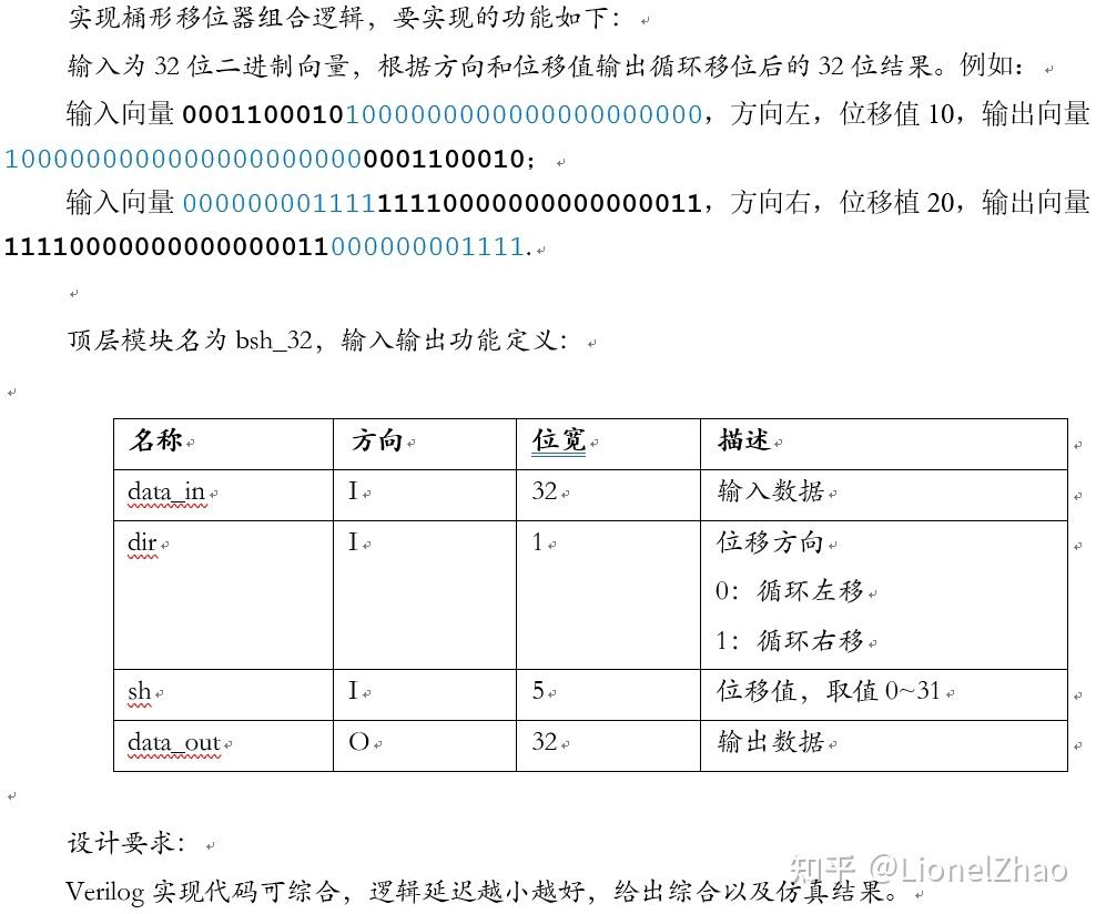 【数字IC】32位桶形移位器 - 知乎