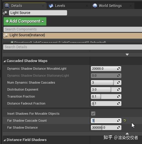 UE4中如何设置看到远处物体的阴影？ - 知乎