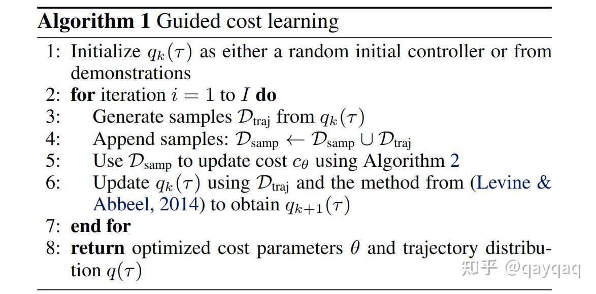 [12] [inverse] Guided Cost Learning - 知乎