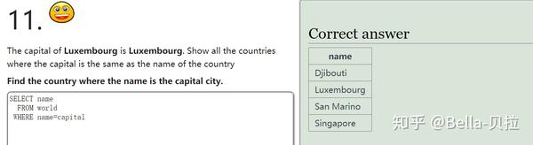 sqlzoo练习2（含答案）：SELECT names (like) - 知乎