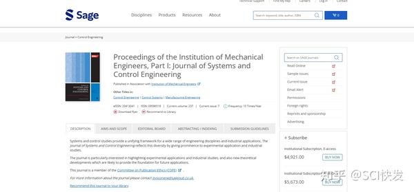 期刊分析|P I MECH ENG I-J SYS 工程技术 计算机科学方向 国人发文量第一 - 知乎