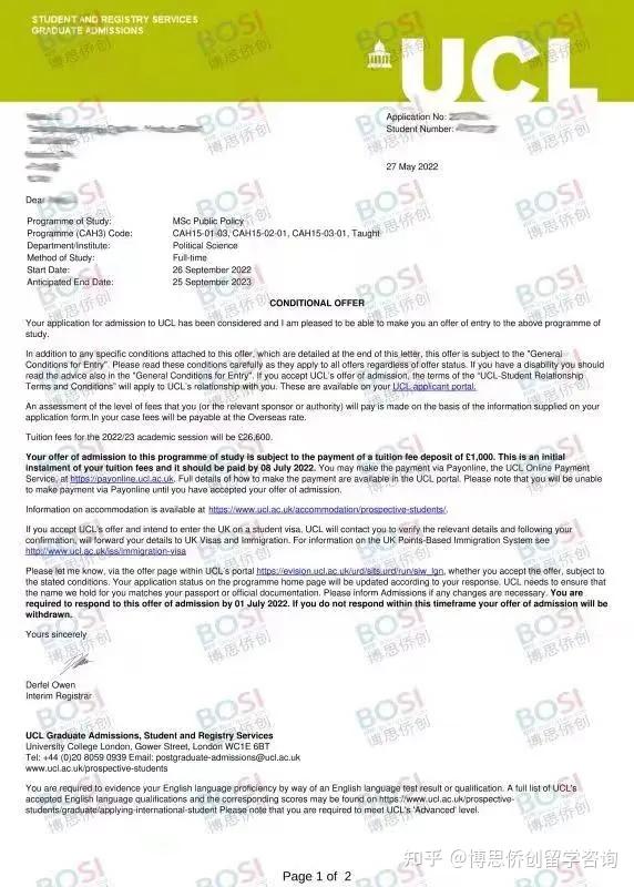 千呼万唤，UCL的Offer终到手！ - 知乎