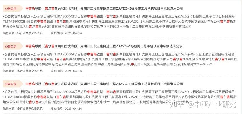 中吉乌铁路先期开工段隧道工程公示 - 知乎