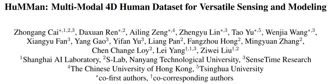 ECCV 2022 Oral | HuMMan：多样化感知与建模的多模态4D人体数据集 - 知乎