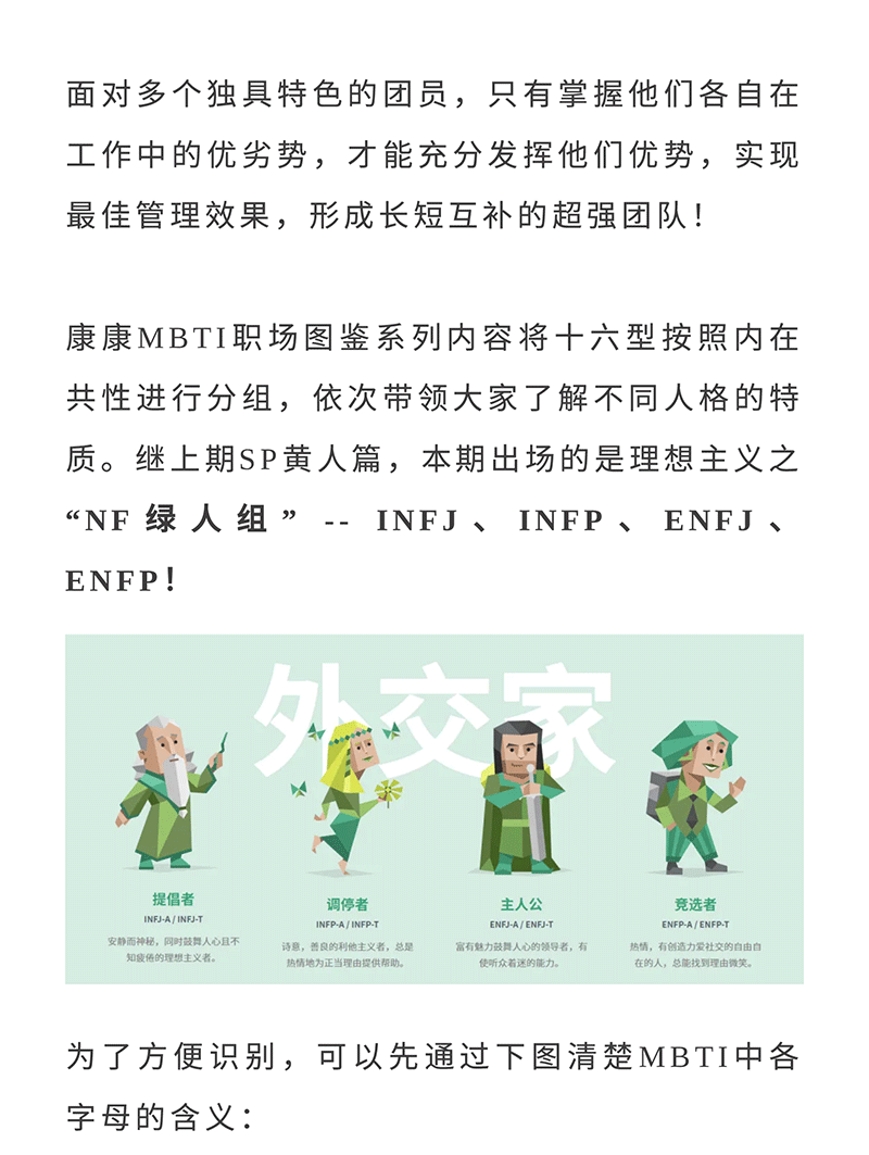 有事说仕 | 康康职场MBTI图鉴：NF绿人篇 - 知乎