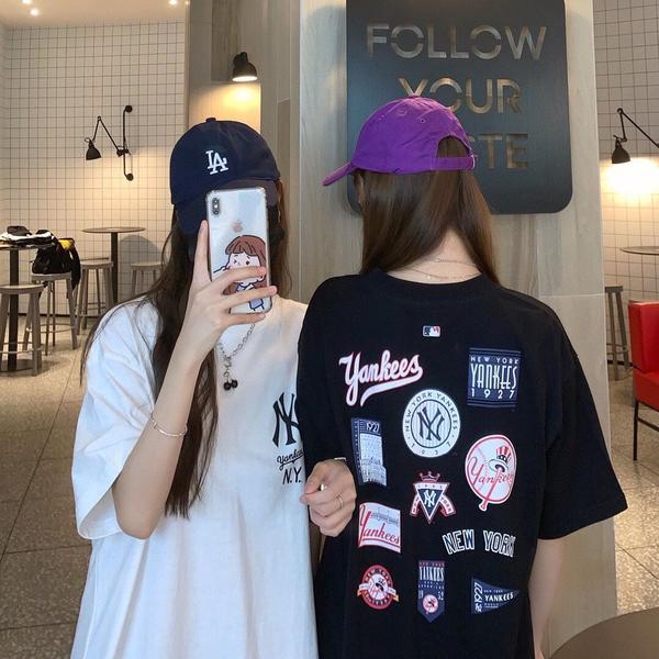 MLB-NY『纽约洋基队』22ss 夏季新款勋章情侣款百搭棒球短袖T恤 - 知乎
