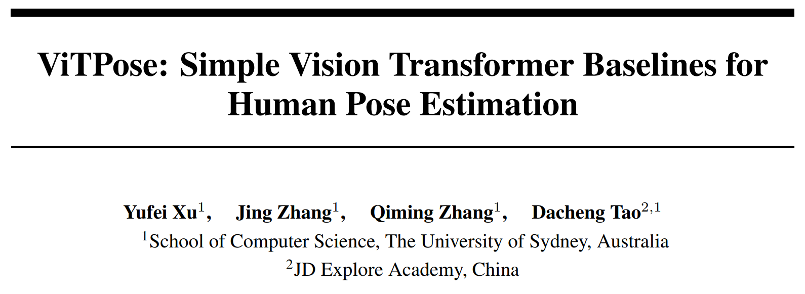 2022年人体姿态估计SOTA方案ViTPose论文解读 - 知乎