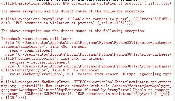 使用代理后python请求报错urllib3.exceptions.SSLError: EOF occurred in violation of protocol (_ssl.c:1125) - 知乎