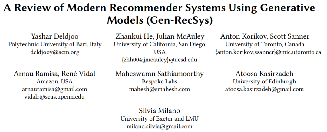 基于生成模型的推荐系统综述 (Gen-RecSys) - 知乎