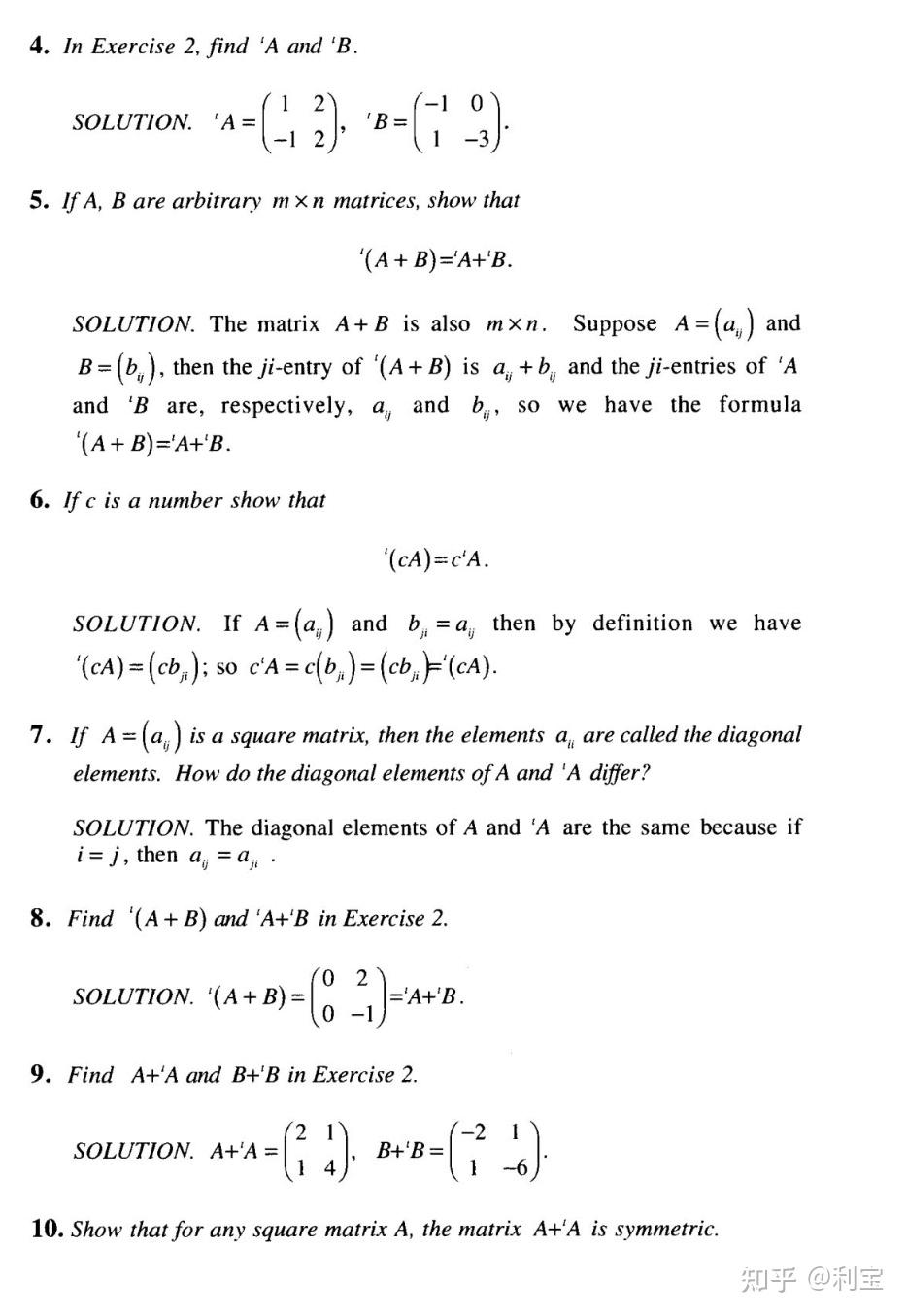 Linear Algebra serge lang 第二章答案 - 知乎