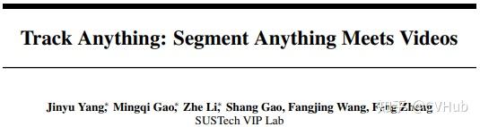 Github 3k+！南科大 VIP Lab 近期开源 Track-Anything | SAM + VOS: 一键视频标注 - 知乎