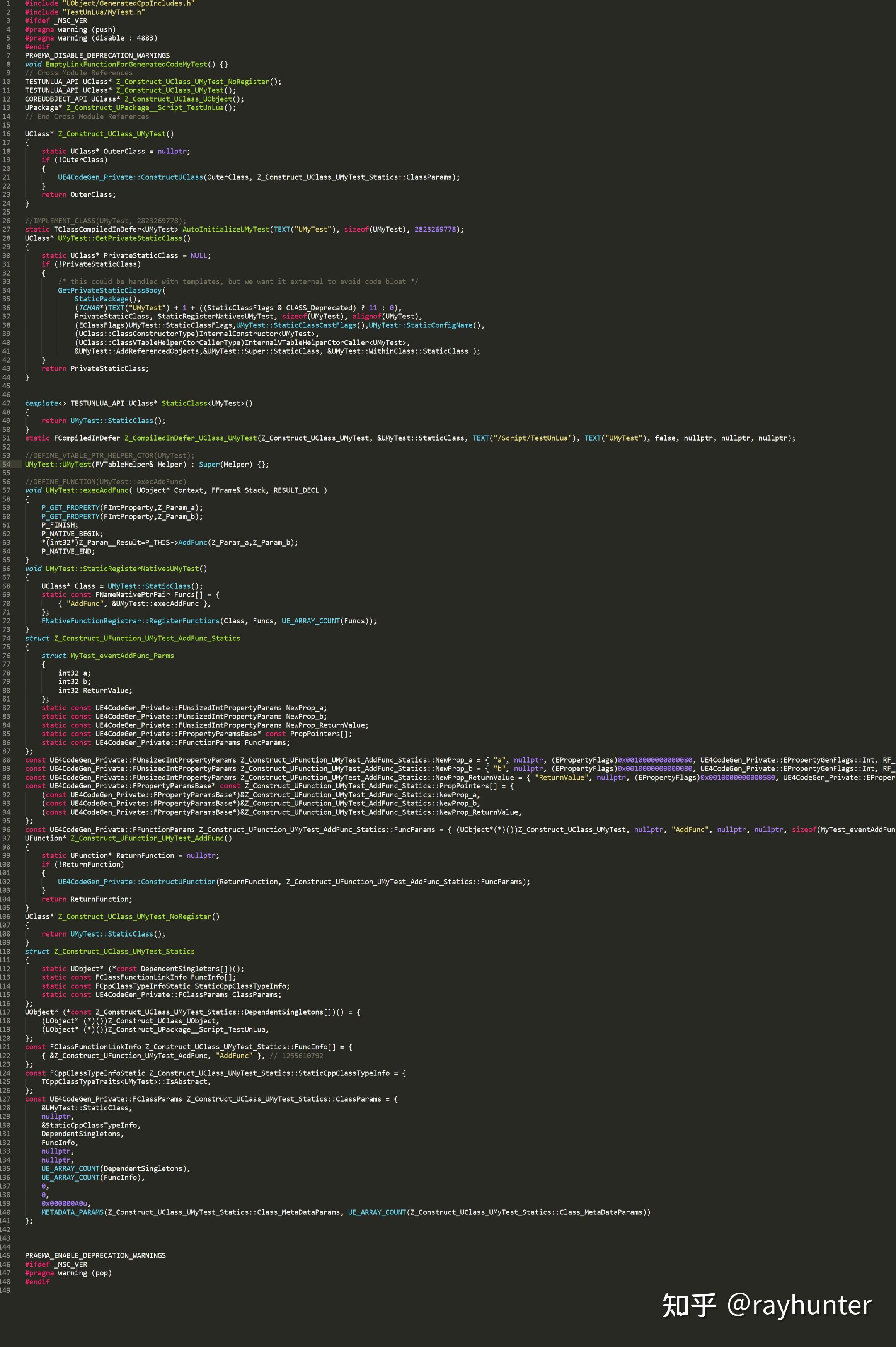 UE4反射基础一：揭秘UBT生成代码、UObject注册、UClass及CDO生成 - 知乎