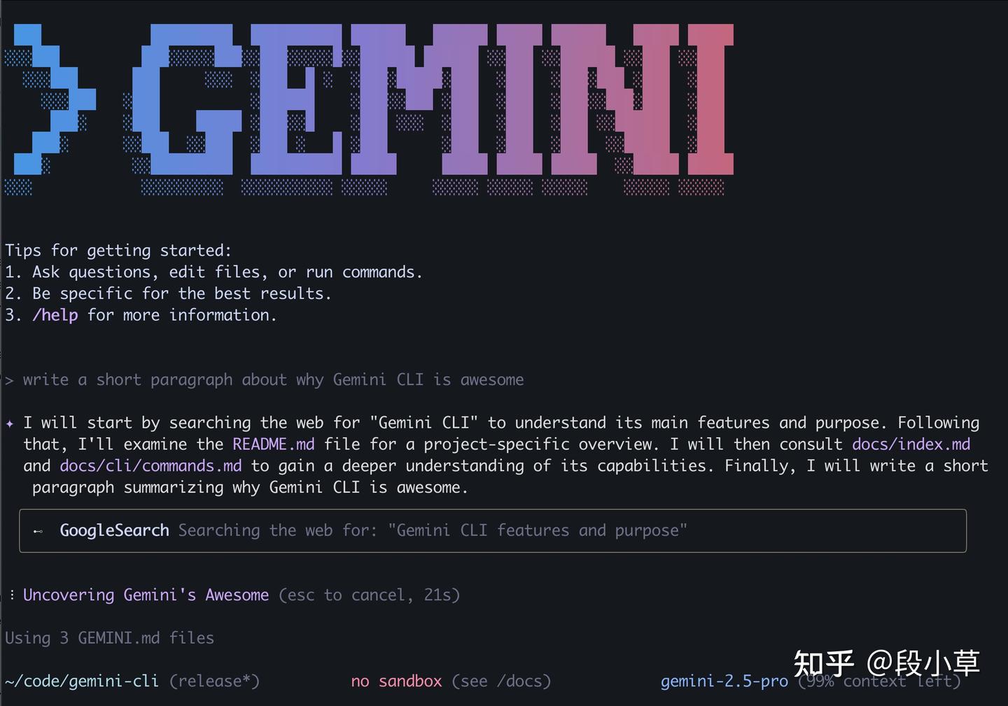 谷歌王炸开源编程 Agent：Gemini 2.5 Pro 塞进命令行，每天1000 次免费调用，重新定义 CLI 开发体验 - 知乎