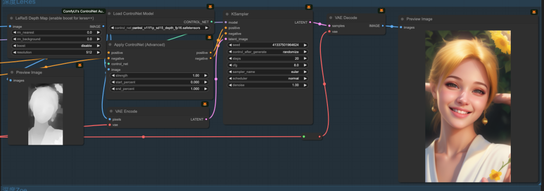 【comfyui】40个工作流一次让你彻底掌握controlNet的使用场景(2)-法线和深度处理器 - 知乎
