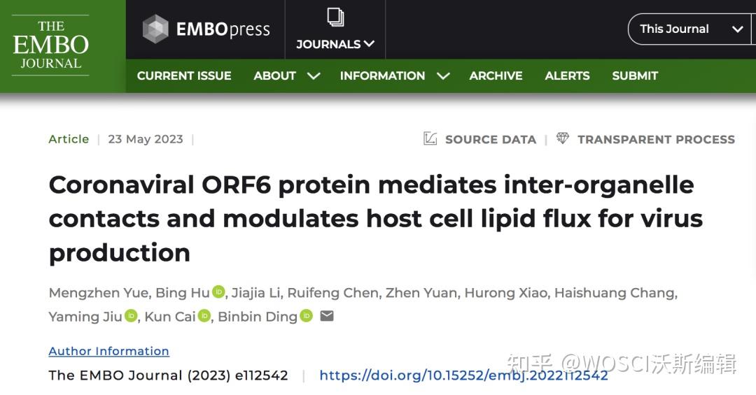 EMBO J | 华中科技大学揭示病毒促进脂滴与内质网、线粒体互作重塑脂质代谢新机制 - 知乎