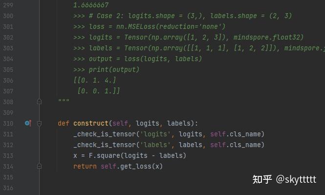 Construct方法名称错误引起损失函数执行报错the Sub Operation Does Not Support The Type Tensor Float32 None