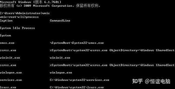 黑客攻防常用命令——DOS命令查看当前进程详细信息（一）