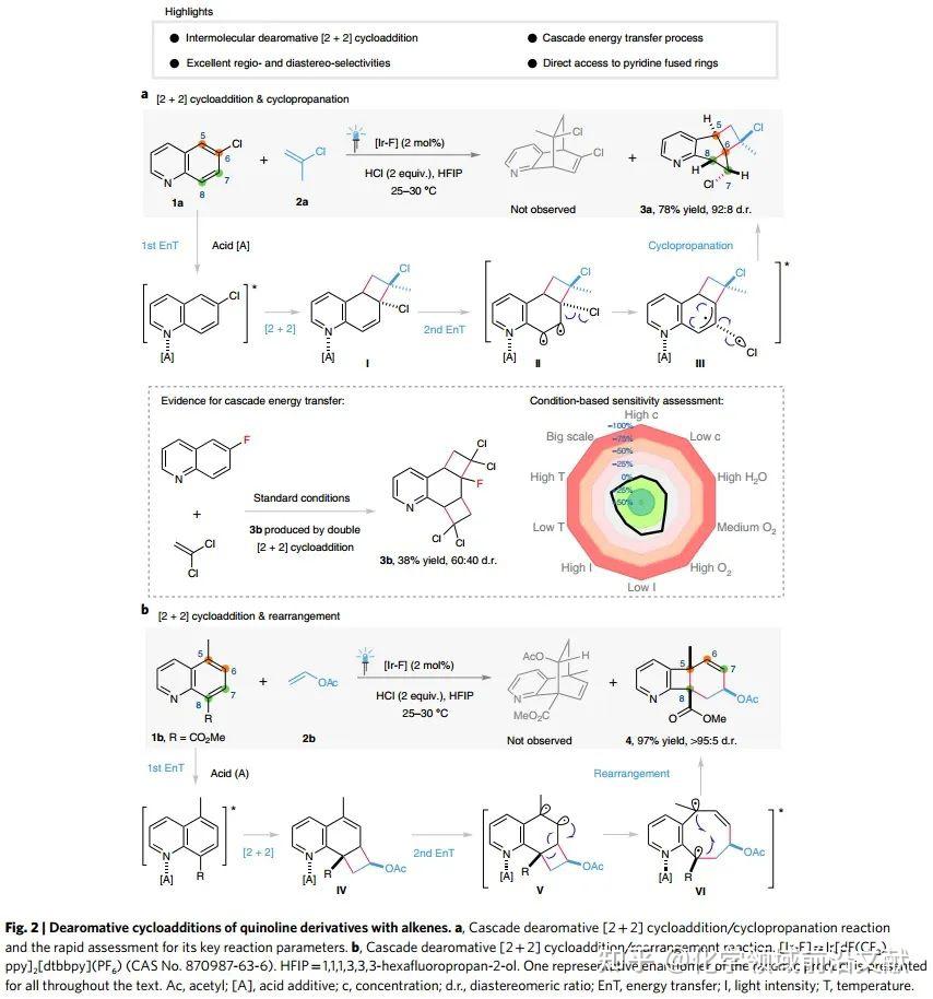Nature Catal.：喹啉与烯烃分子间的级联脱芳构化[2+2]环加成/重排构建2D/3D稠环化合物 - 知乎