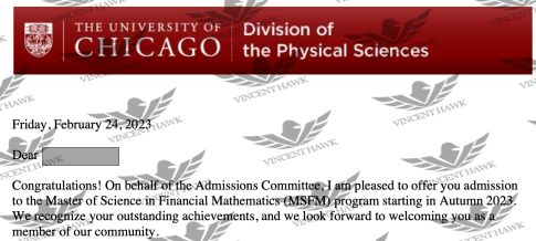 2023 VH Offer | UChicago MSFM！芝加哥大学金融数学再＋1！ - 知乎