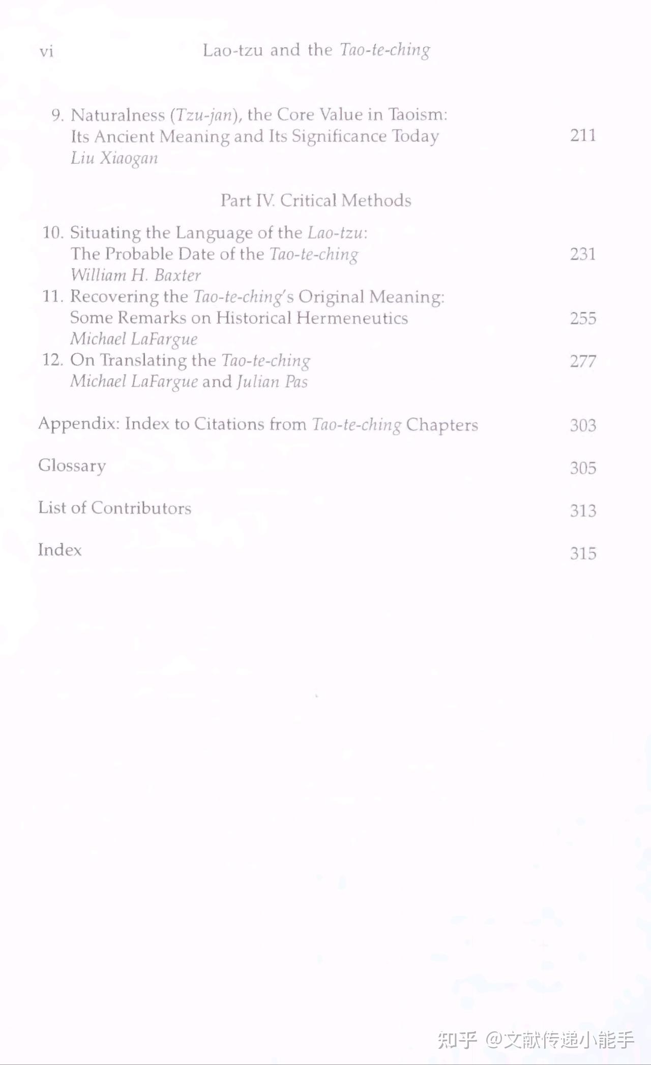 Lao-tzu and the Tao-te-ching. Edited by Livia Kohn and Michael LaFargue ...