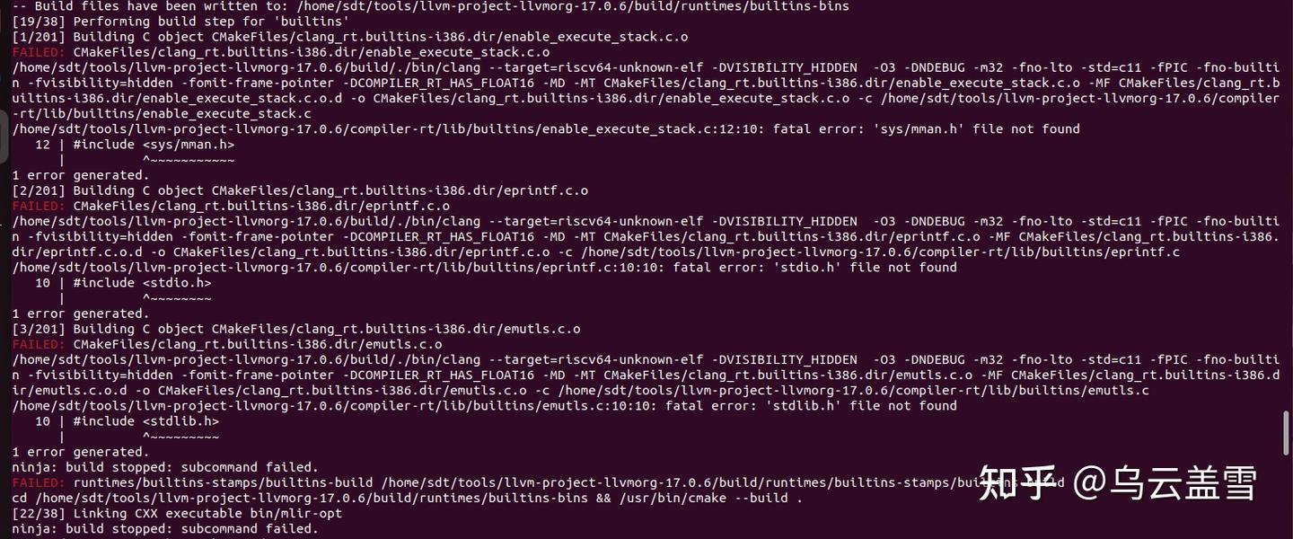 编译LLVM for RISCV target 报错：找不到stdio.h、sys/mman.h、stdlib.h - 知乎