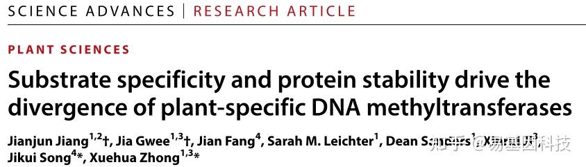 Sci Adv：WGBS-seq揭示底物特异性和蛋白稳定性促进植物特异性DNA甲基转移酶分化 - 知乎