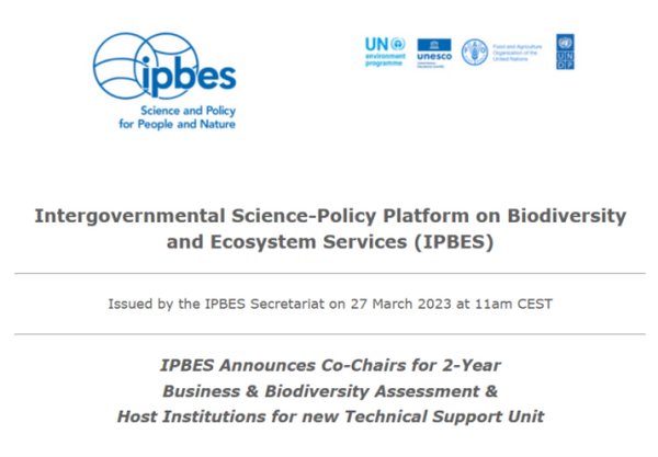 IPBES公布为期两年的商业和生物多样性评估的联合主席以及新技术支持单位的主办机构 - 知乎
