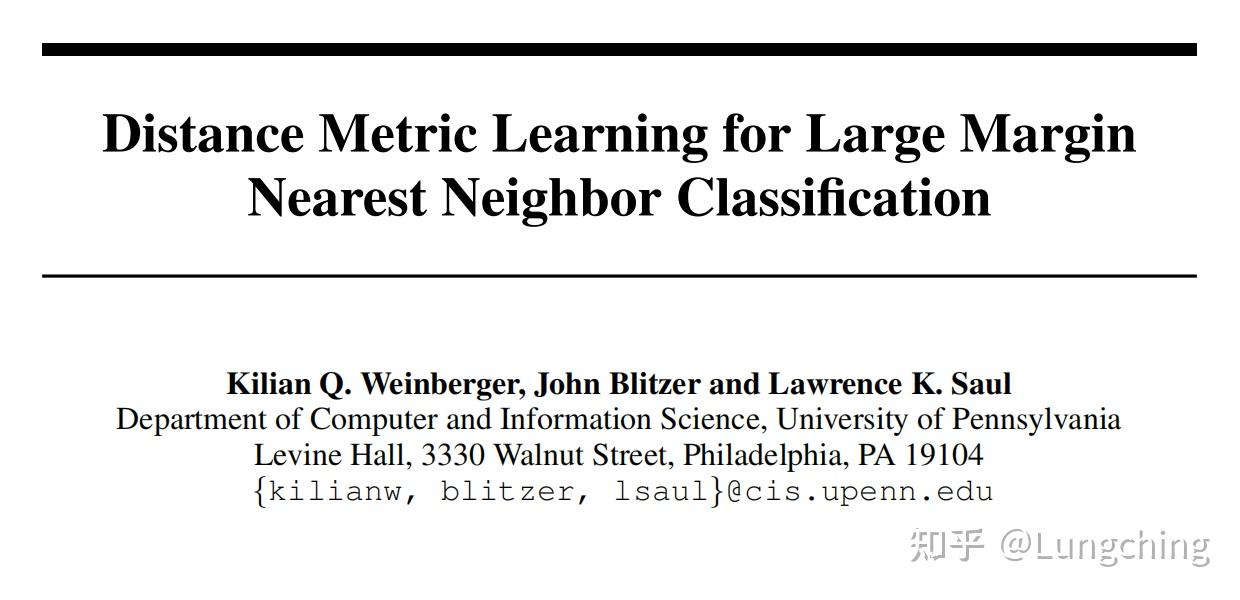 (210829) Review-度量学习LMNN - 知乎